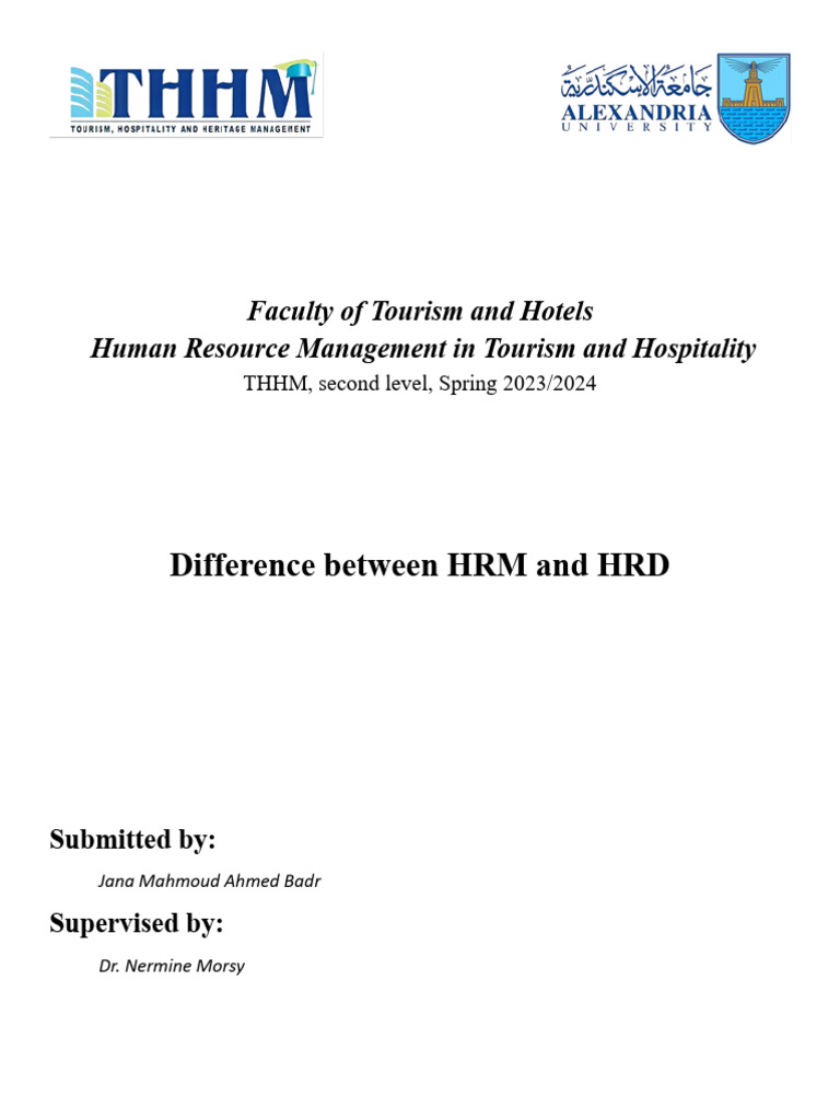 Difference Between HRM and HRD | PDF | Human Resource Management ...