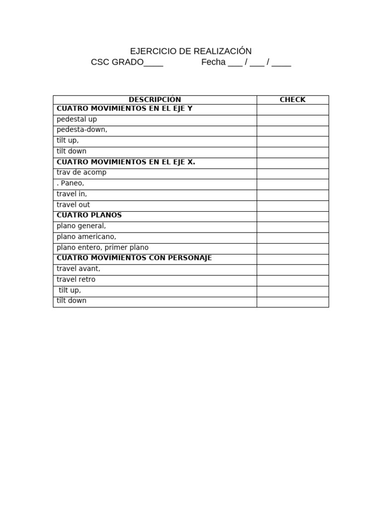 Ejercicio de Realización Grado 8vo | PDF