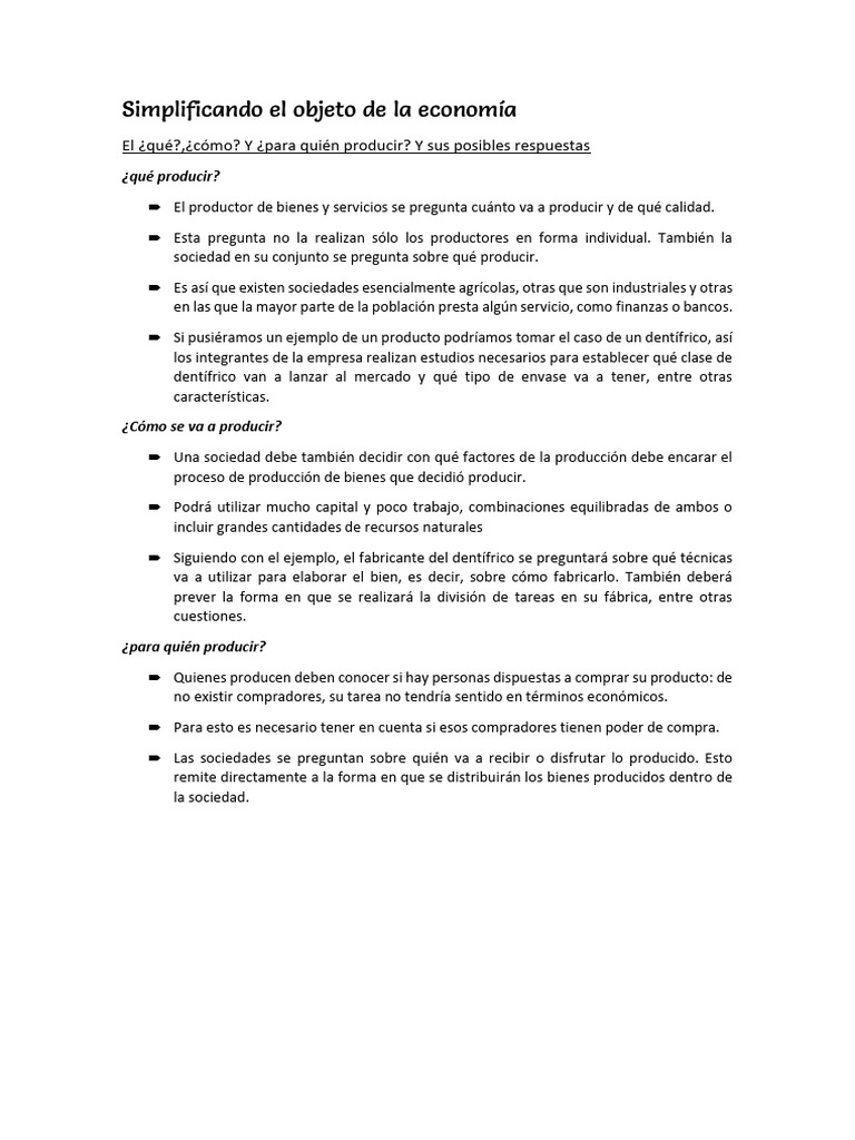 Apunte Act05 Simplificando La Economia | PDF | Sociedad | Mercado ...