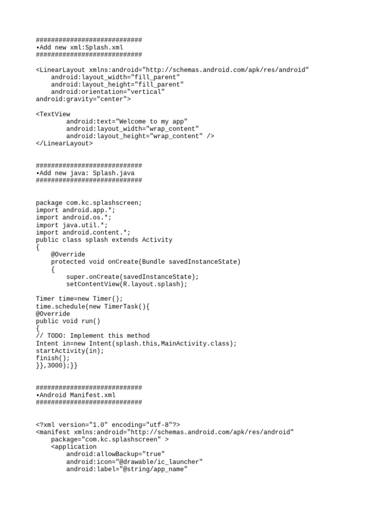Tutorial Splashscreen App Pdf