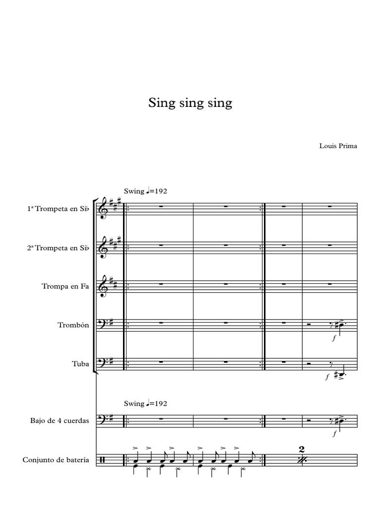 Sing Sing Sing - Recortes | PDF