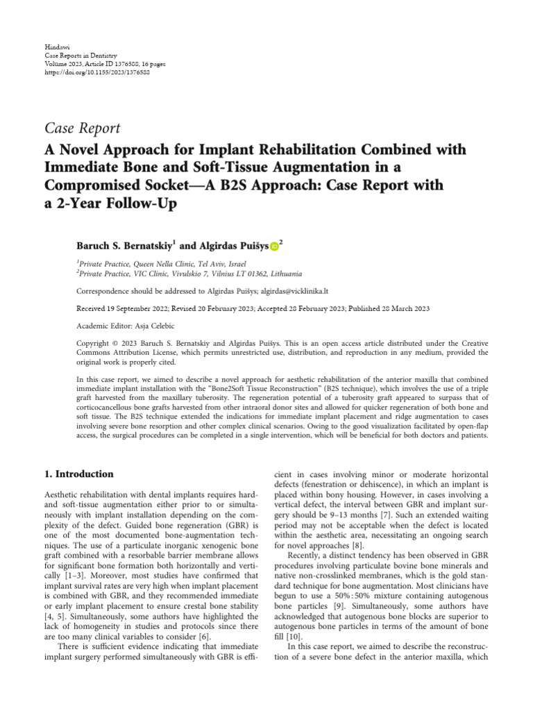 Case Report | PDF | Dental Implant | Periodontology