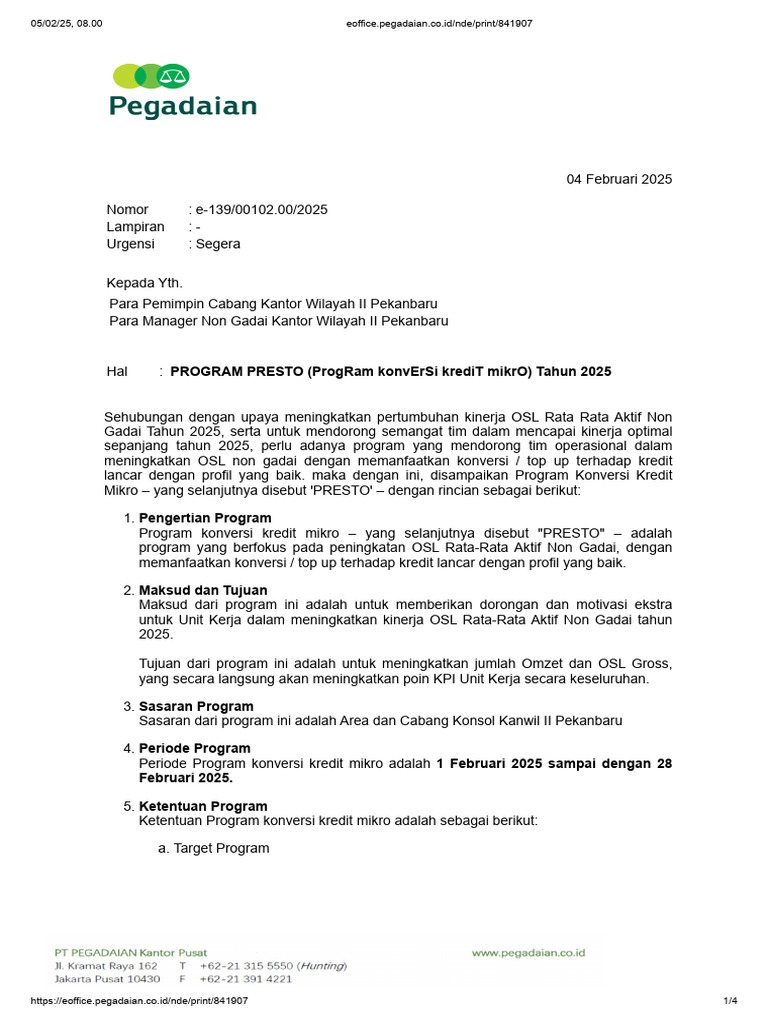 Program Presto 2025 | PDF