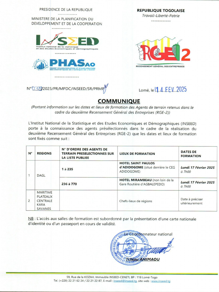 N° 0339 - PRMPR Communiqué À L'attention Des Agents de Trerrains RGE-2 - 14 Fév 2025 | PDF