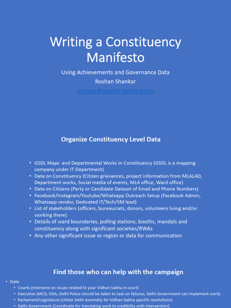 Writing A Constituency Manifesto Roshan Shankar - Compressed | PDF