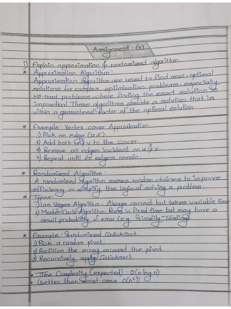 DAA 5th Assignment | PDF