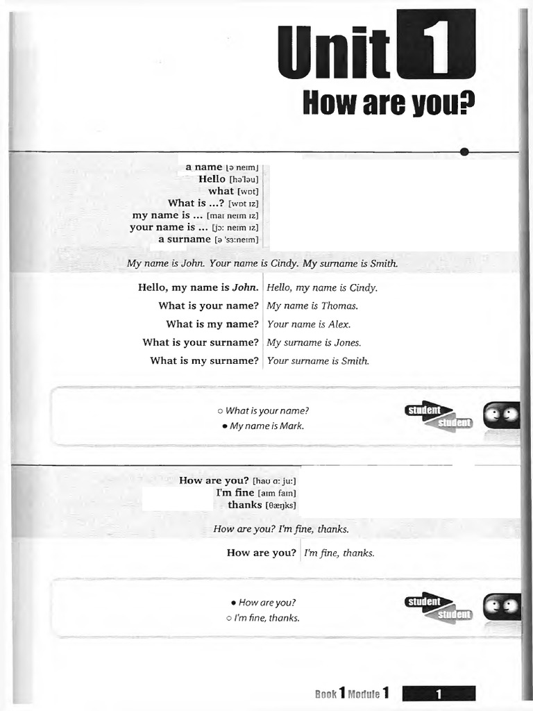 DLL - Book 1 - Module 1 - Unit 1 | PDF