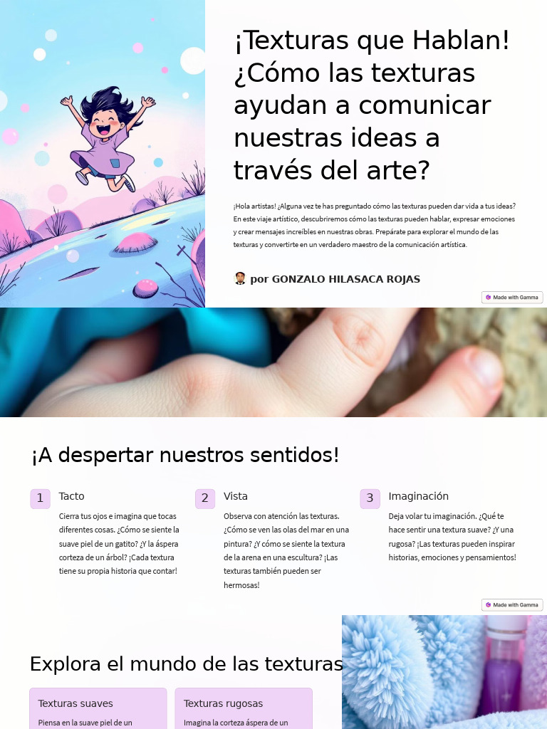 Texturas Que Hablan Como Las Texturas Ayudan a Comunicar Nuestras Ideas a Traves Del Arte | PDF