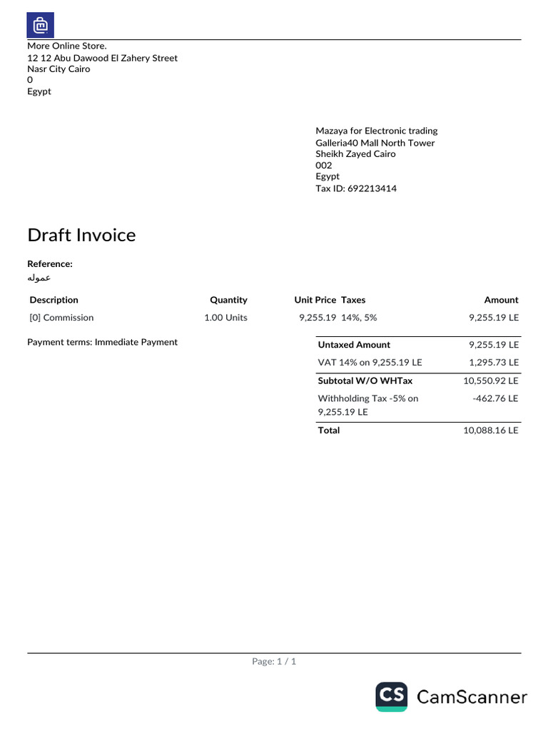 Draft Invoice ( - 122943) | PDF
