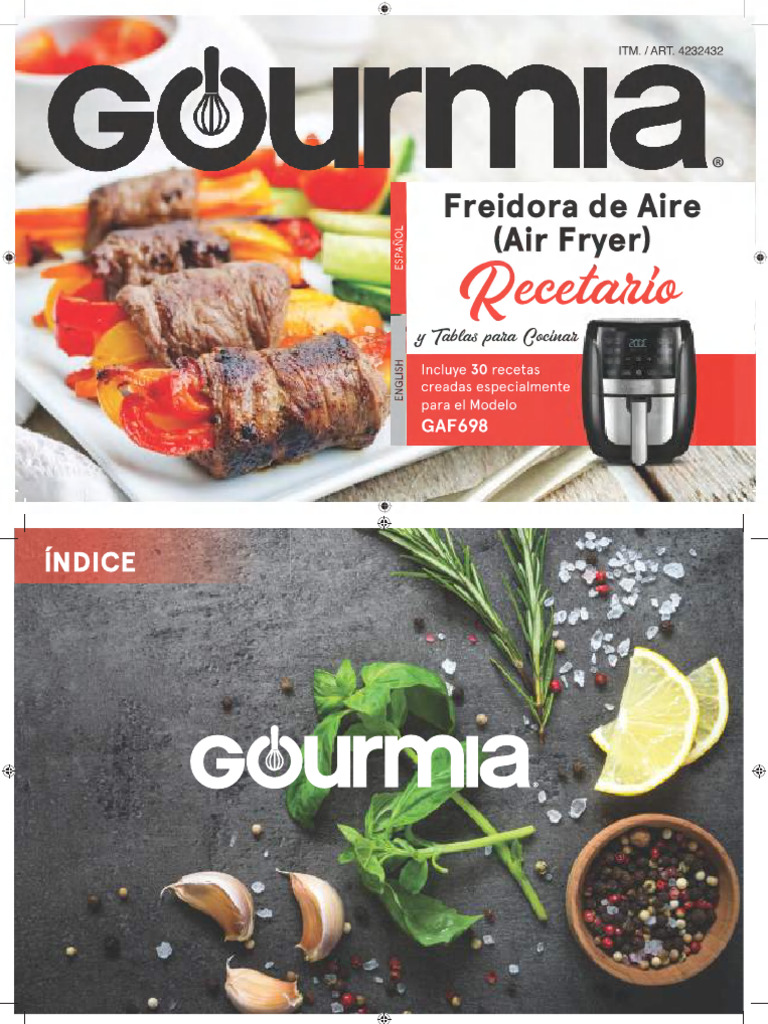 2a Version Del Recetario Gourmia GAF698 | PDF