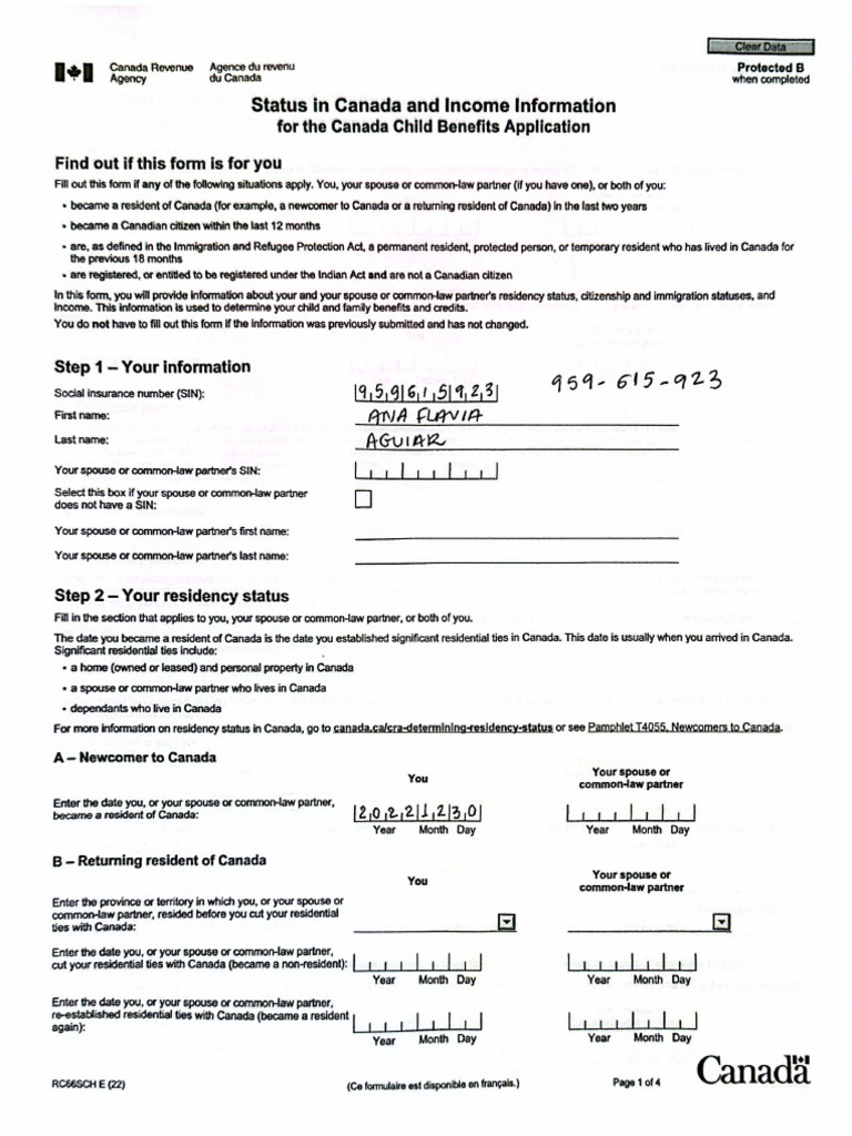 Childbenefitapplication 2025 | PDF