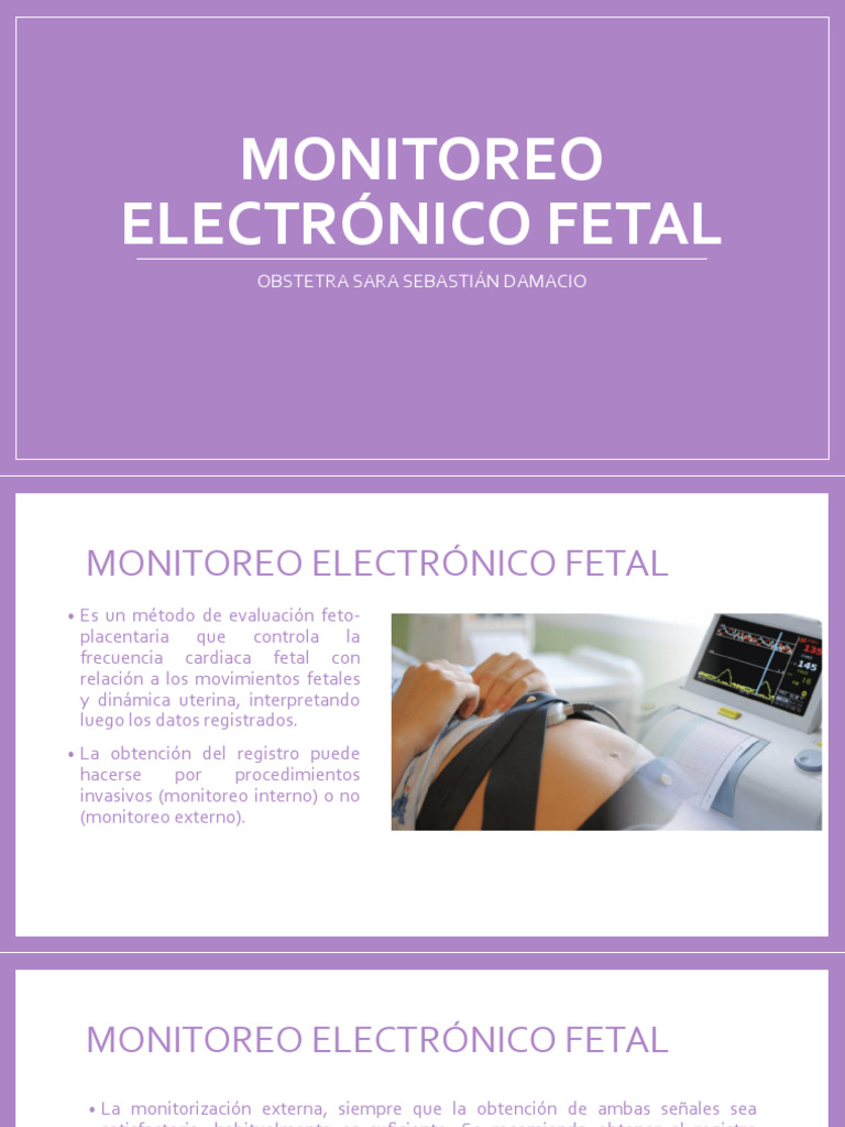 Monitoreo Electrónico Fetal: Guía Completa | PDF | El embarazo | Parto