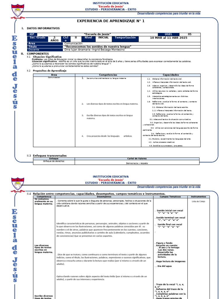 Exper 1, COMUNICACI 25 | PDF | Cognición | Lingüística