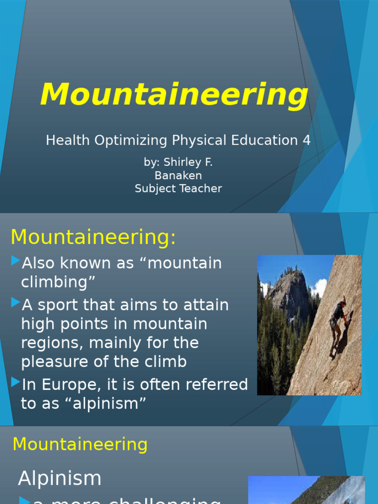 History and Types of Mountaineering | PDF