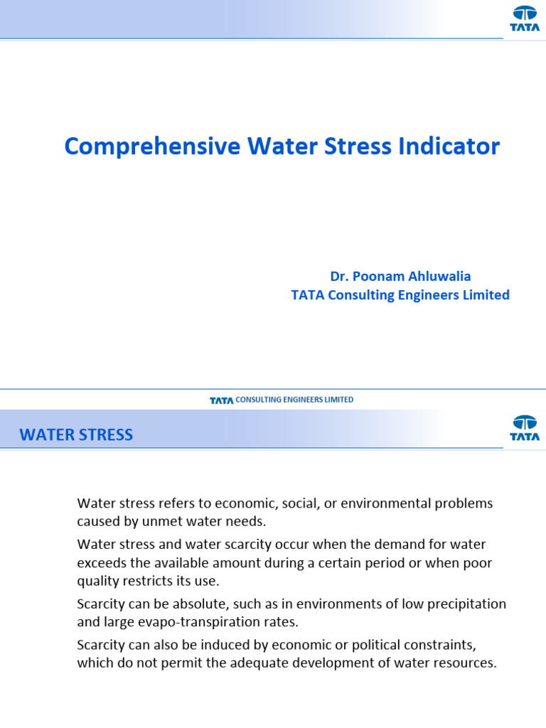 Comprehensive Water Stress Indicators | PDF | Water Scarcity | Water