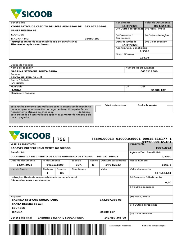 Boleto Banco Pan - Recibo de Pagamento | PDF | Cartão de crédito ...