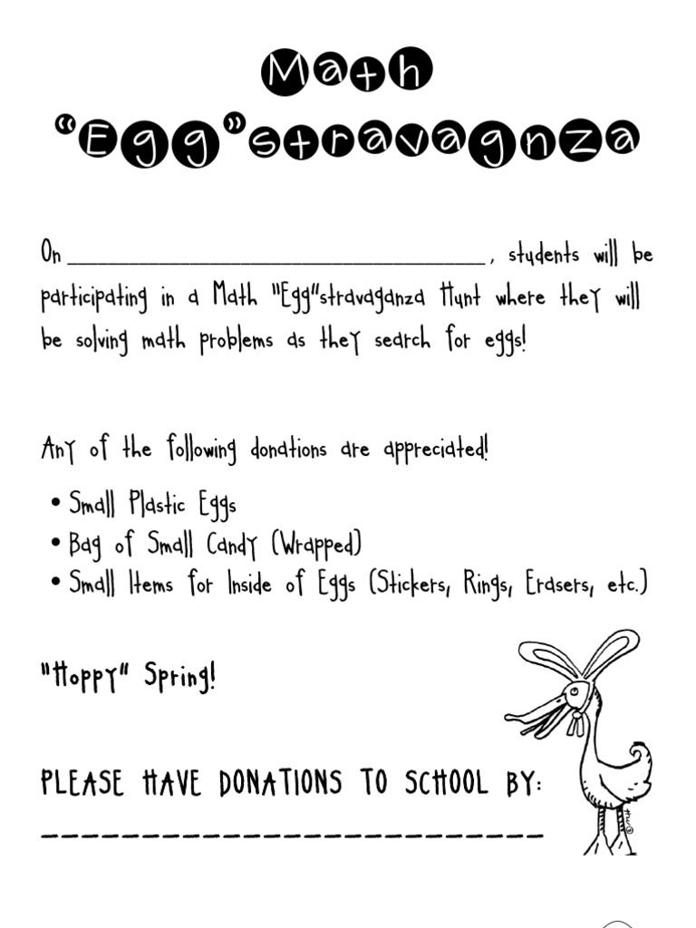 Math "Egg"stravaganza | PDF | Teaching Mathematics | Science