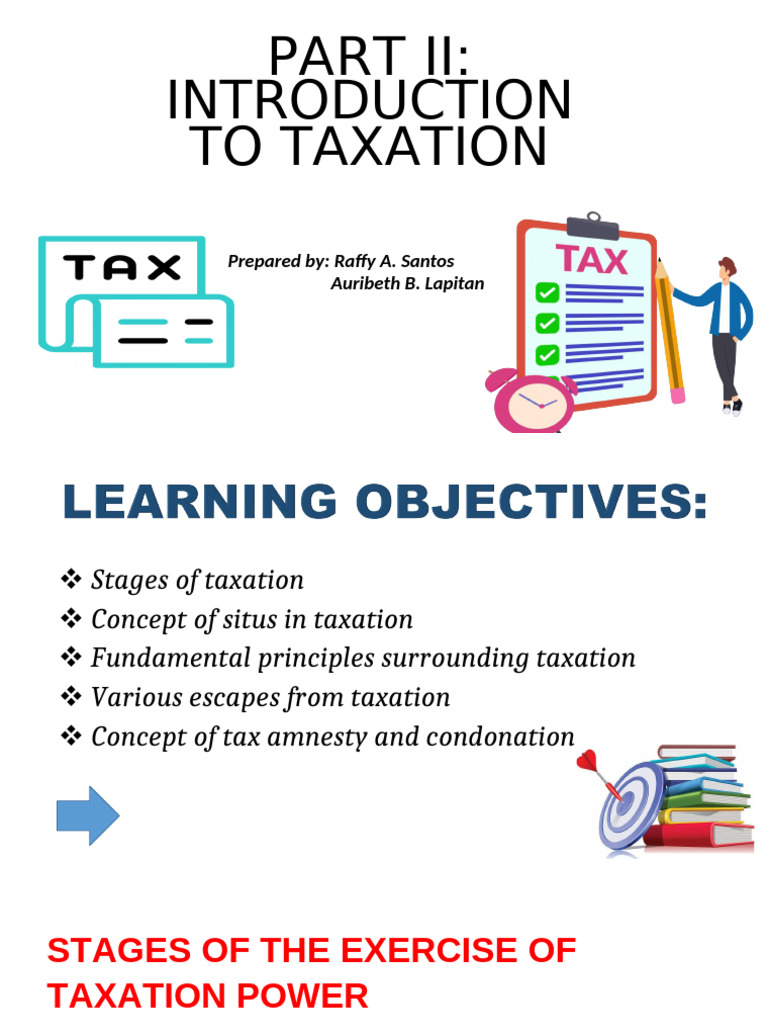 Understanding Taxation Principles and Stages | PDF | Taxes | Taxation ...