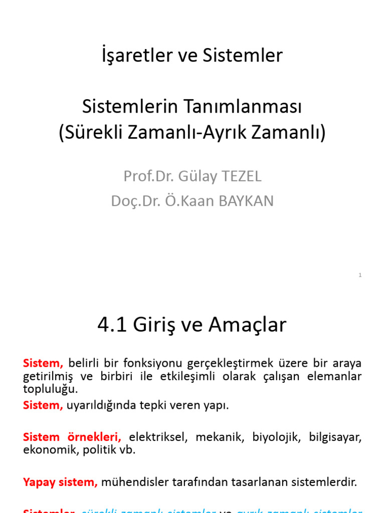 Bolum4 Sistemler | PDF