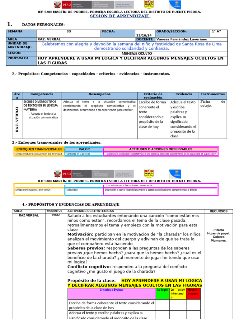 Sesion de RAZ VERBAL 22 de OctubreE | PDF | Aprendizaje | Ciencias del comportamiento