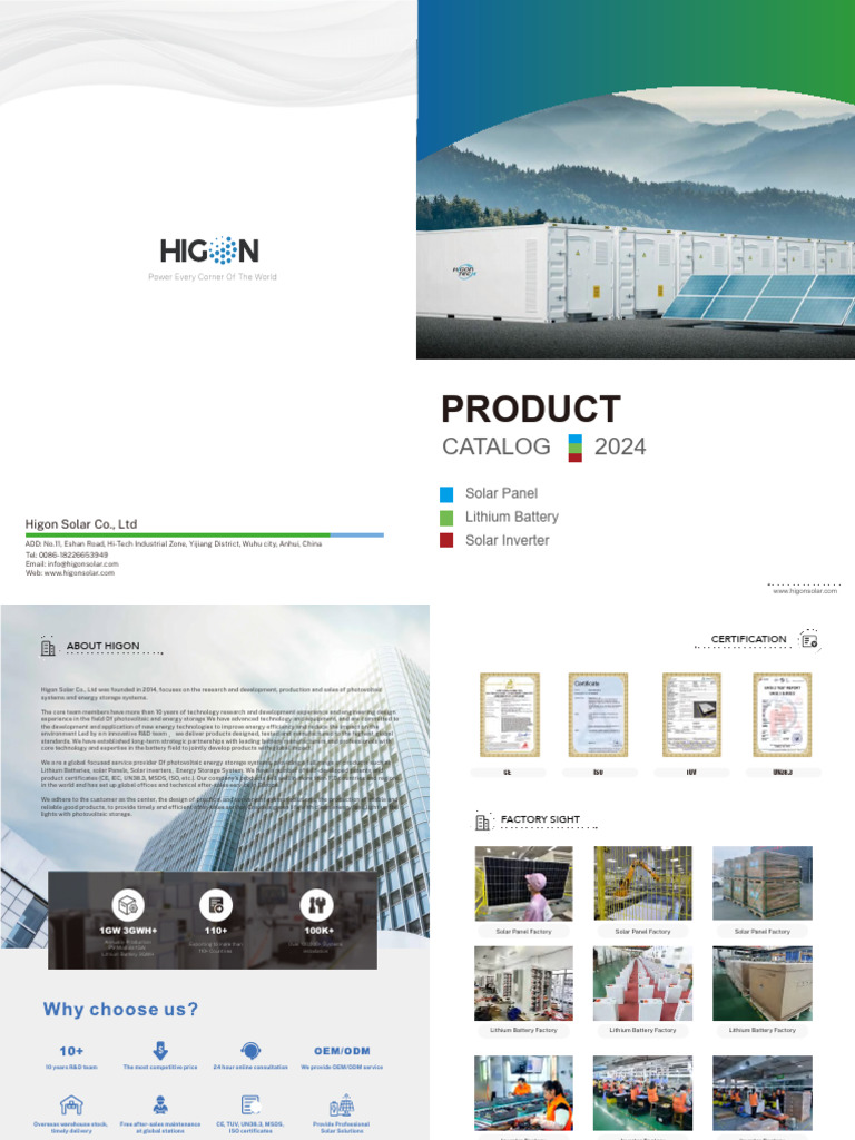 Higon Solar Catalog 2024 V1 | PDF | Solar Panel | Photovoltaics