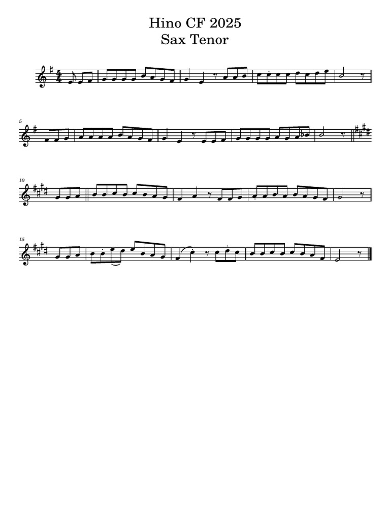 Hino CF 2025 Sax Tenor | PDF