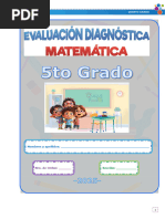 Evaluación Diagnóstica 5to Grado Matemática | PDF