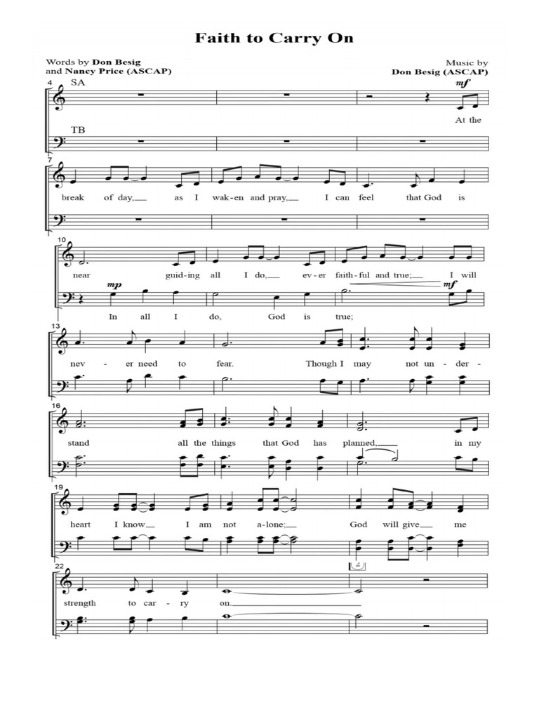 Faith to Carry On_satb | PDF