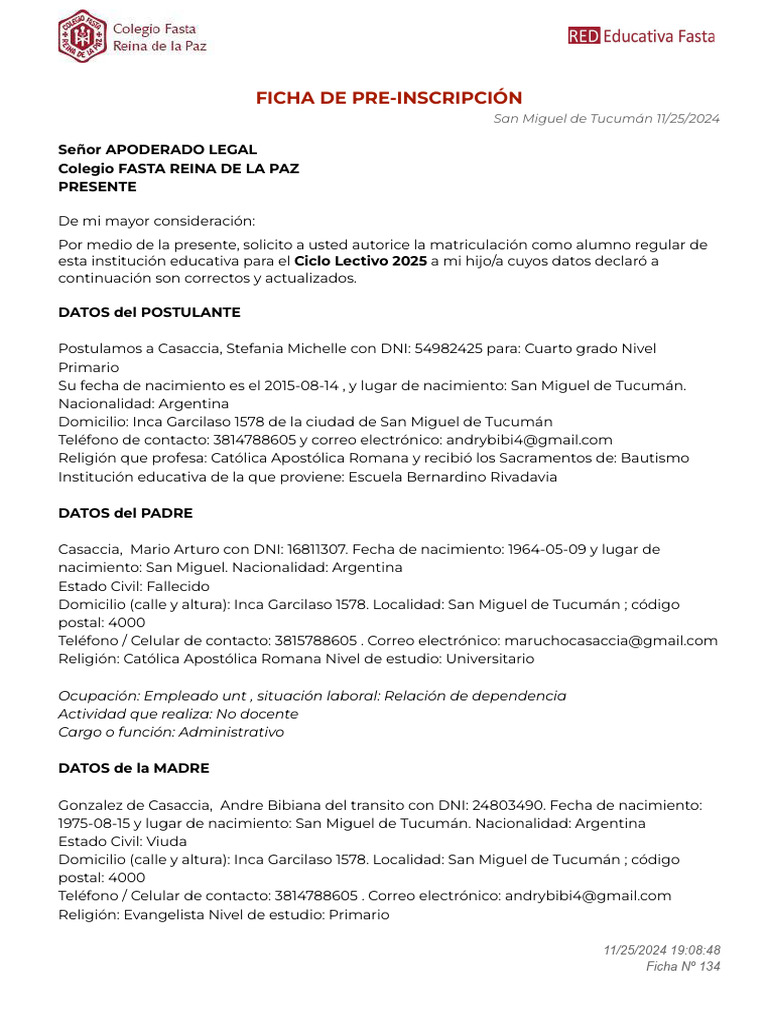 Modelo Form Publisher Template NI NP 2025 134 | PDF