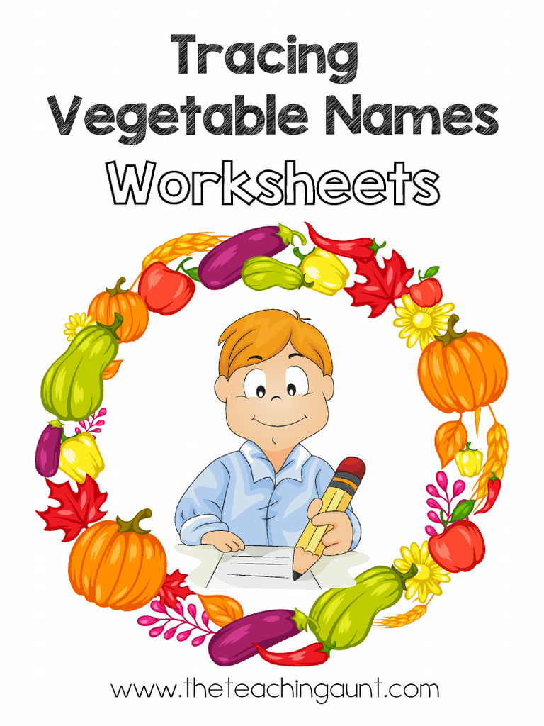 Tracing Vegetables WS | PDF