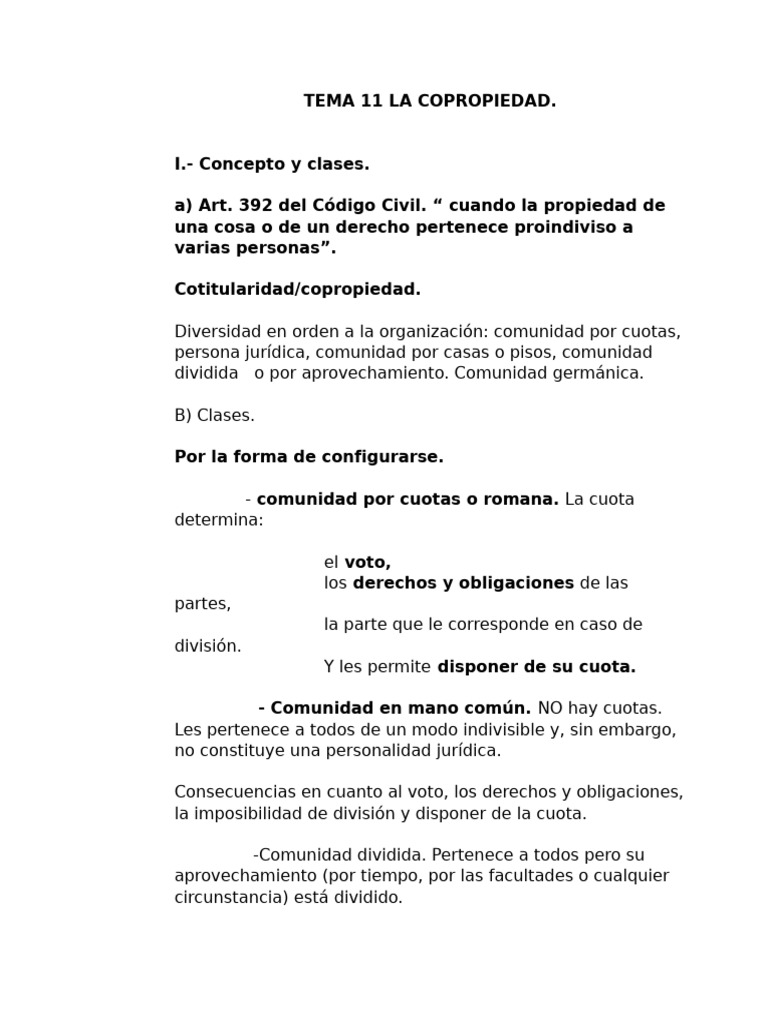 Clases y Régimen de la Copropiedad | PDF | Condominio | Propiedad