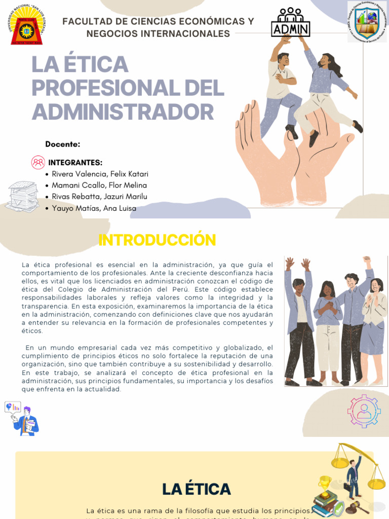 Etica Profesional Del Administrador (1) | PDF | Business | Comportamiento