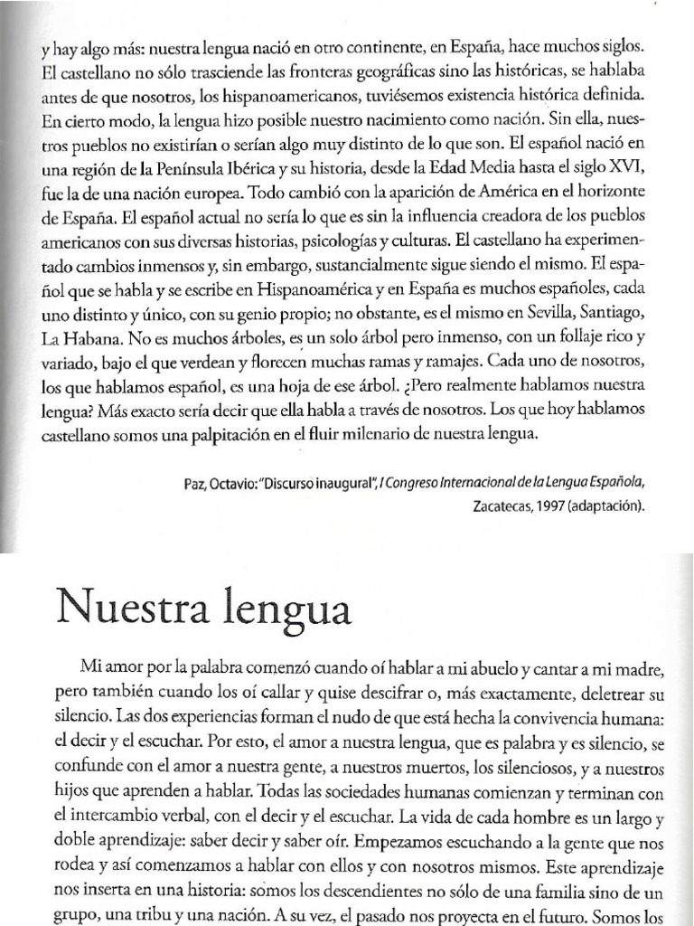 Nuestra Lengua | PDF