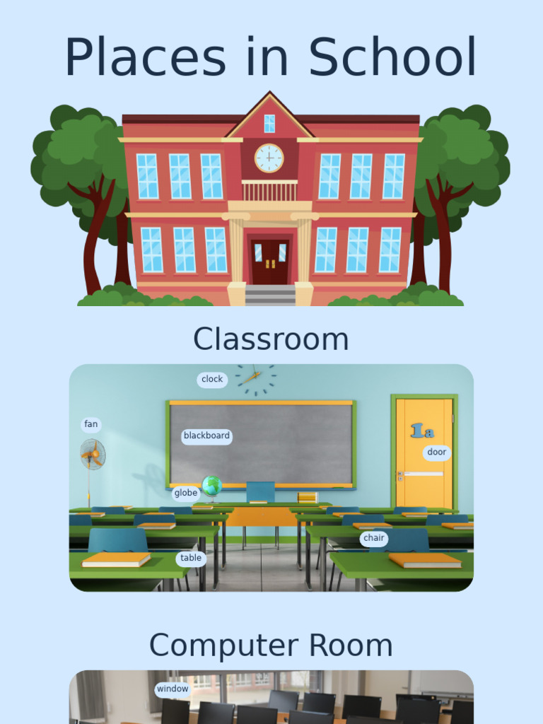 Tuesday Places in School Presentation | PDF