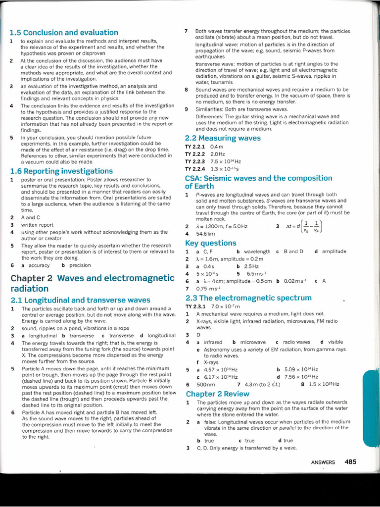 11PHY ch2 Solutions | PDF
