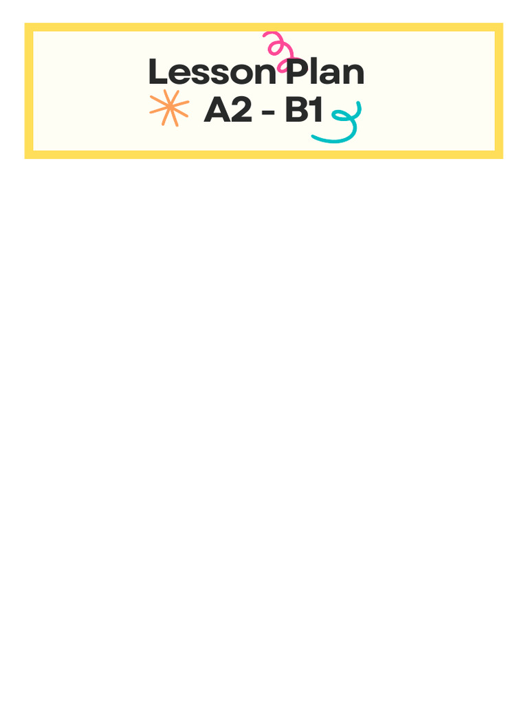 LESSON A2-B1 | PDF