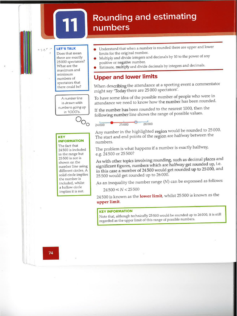 Y9 Maths - 11 Rounding and Estimating Numbers (PG 74-83) - Done | PDF