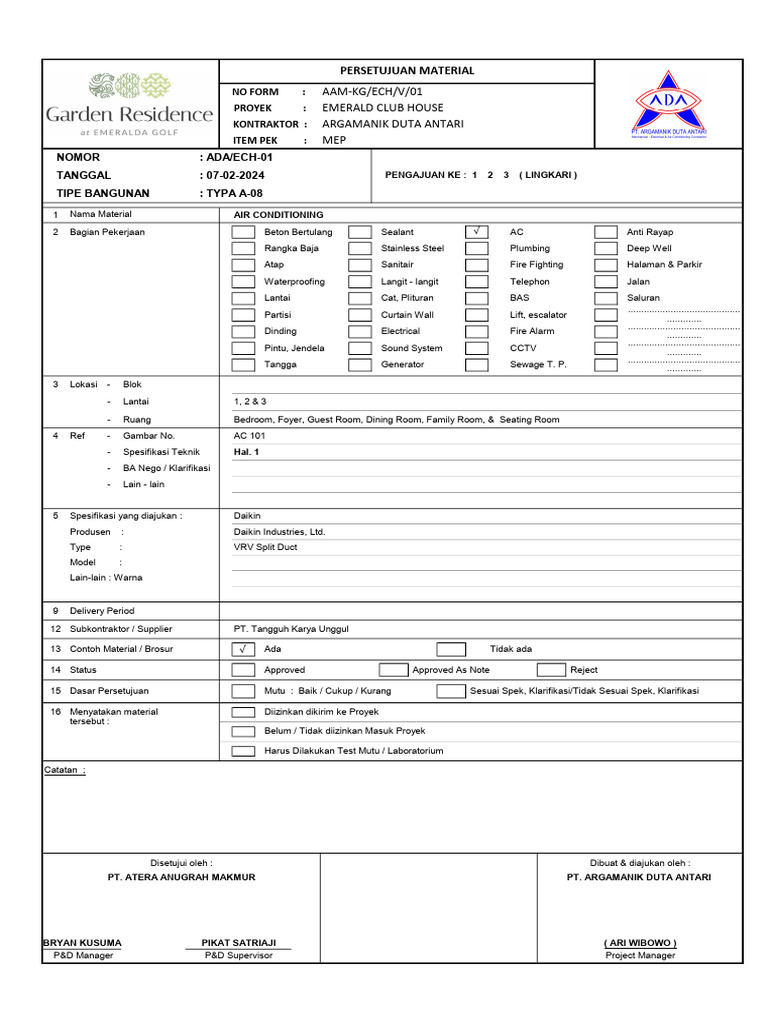 Form Approval MEP | PDF