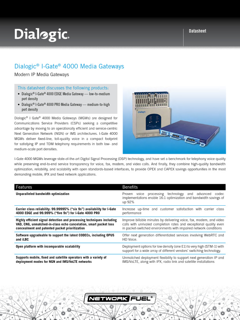 I Gate 4000 Edge Pro Ds | PDF | Ip Multimedia Subsystem | Session ...