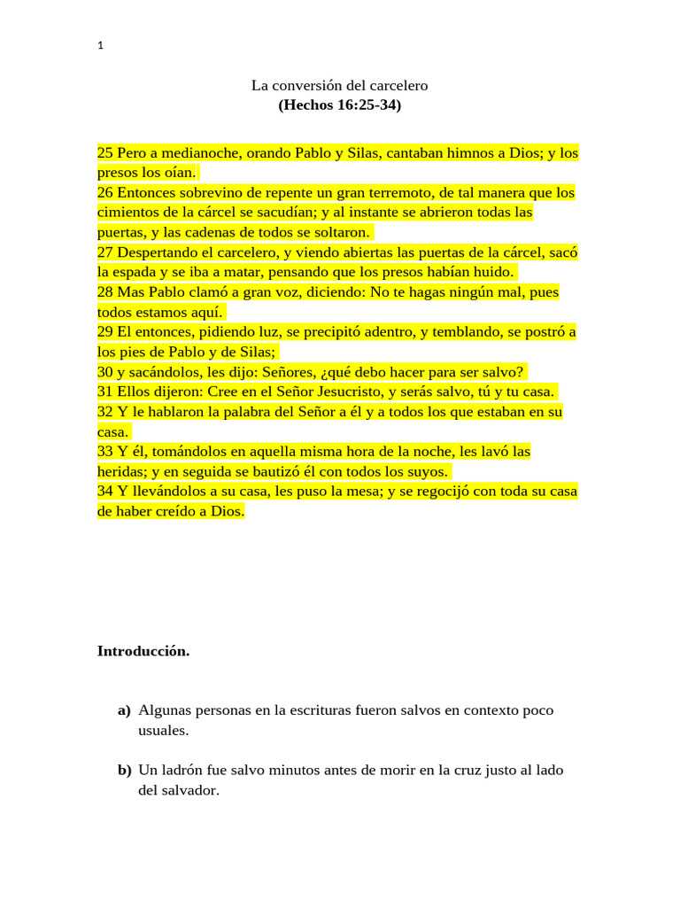 Conversión del carcelero en Filipos | PDF | Pablo el apóstol | Cristo ...