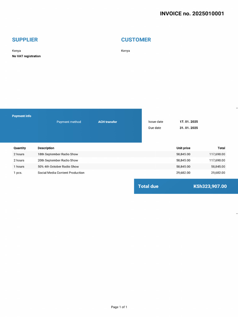 Radio First Invoice | PDF
