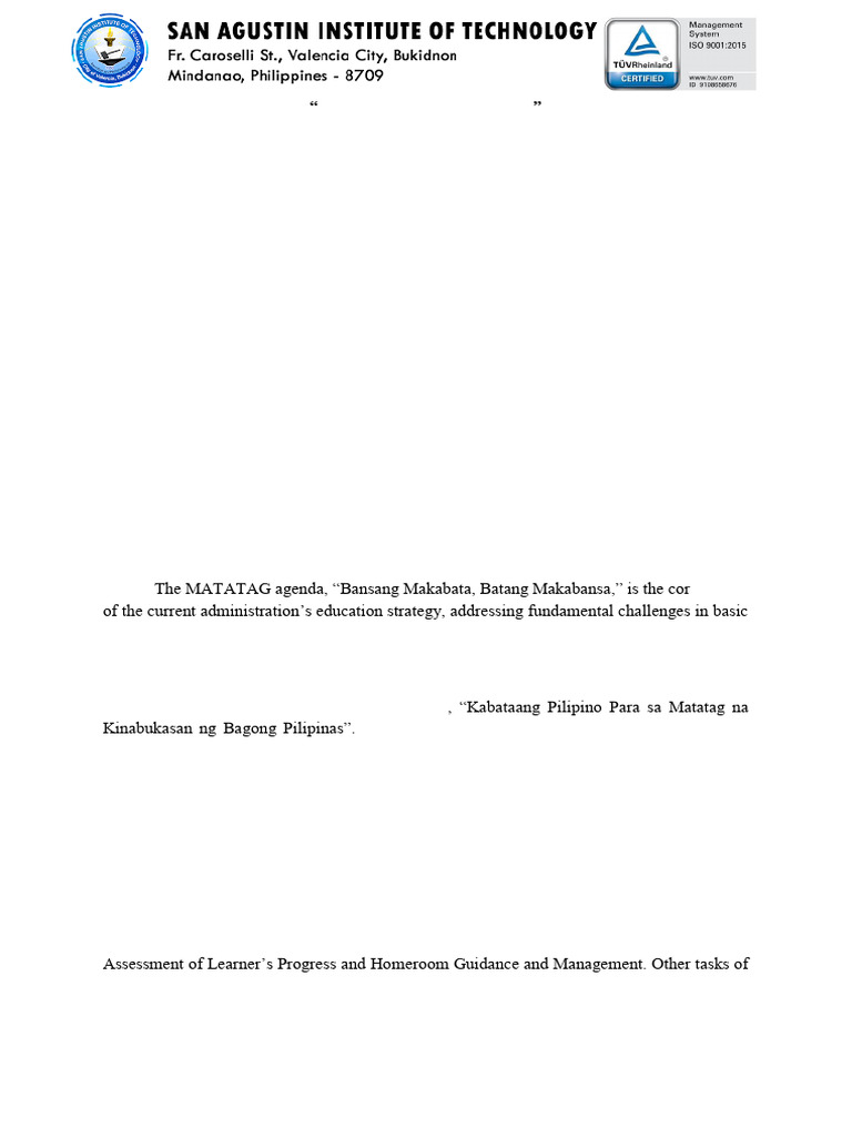 Overview of the MATATAG Curriculum | PDF | Educational Assessment ...