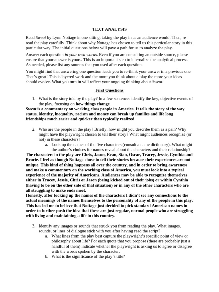 First Questions and Origins For SWEAT | PDF