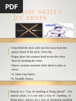 Stance and Techniques in Arnis | PDF | Foot | Sports