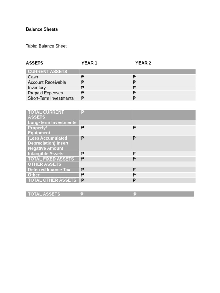 Balance-Sheet-Entrep | PDF