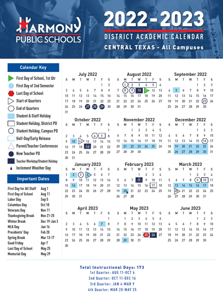 Central Texas Academic Calendar 2022-2023 | PDF | Academic Term ...