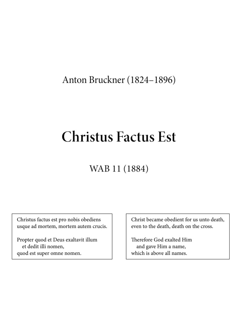 Christus Factus Est - MRM | PDF