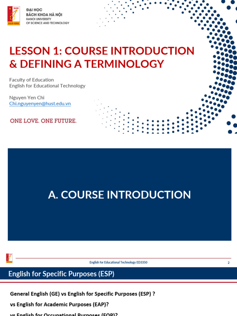 EdTech Course Overview and Terminology | PDF | Educational Technology | English Language