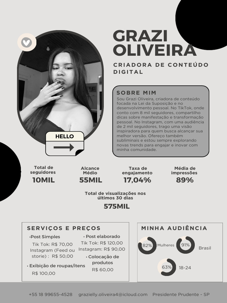 Gray and Light Yellow Modern Content Creator Media Kit.pdf | PDF