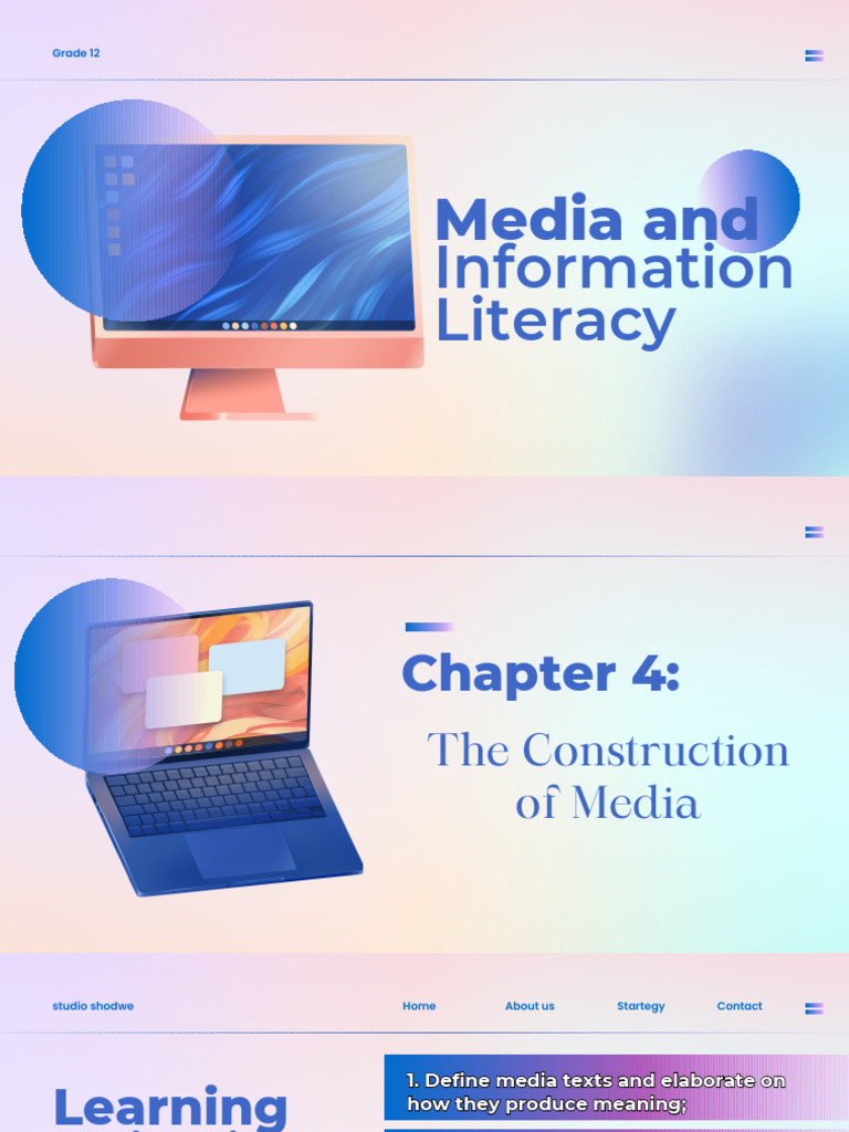 Mil Chapter 4. The Construction of Media | PDF | News | Semiotics